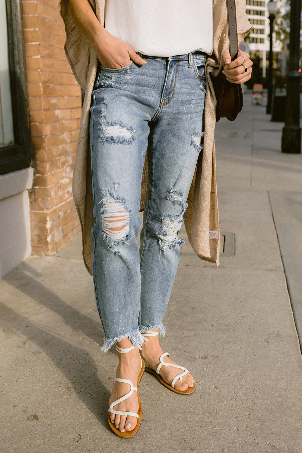 Alexis Light Bleach Splash Boyfriend Jeans – Judy Blue